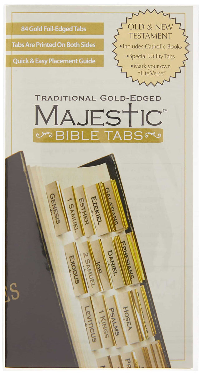 Majestic Traditional Gold-Edged Bible Tabs – Celtic Cove Catholic Bookstore