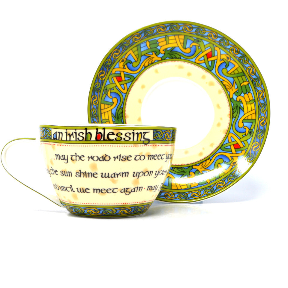 An Irish Blessing Cup & Saucer – Celtic Cove Catholic Bookstore
