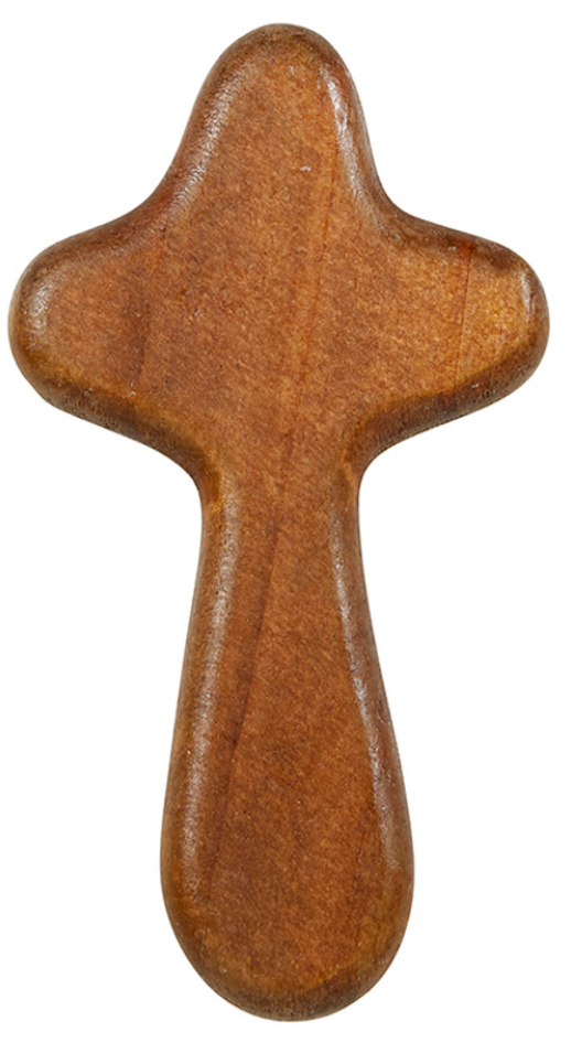 Dark Brown Wood Hand-Held Prayer Cross – Celtic Cove Catholic Bookstore