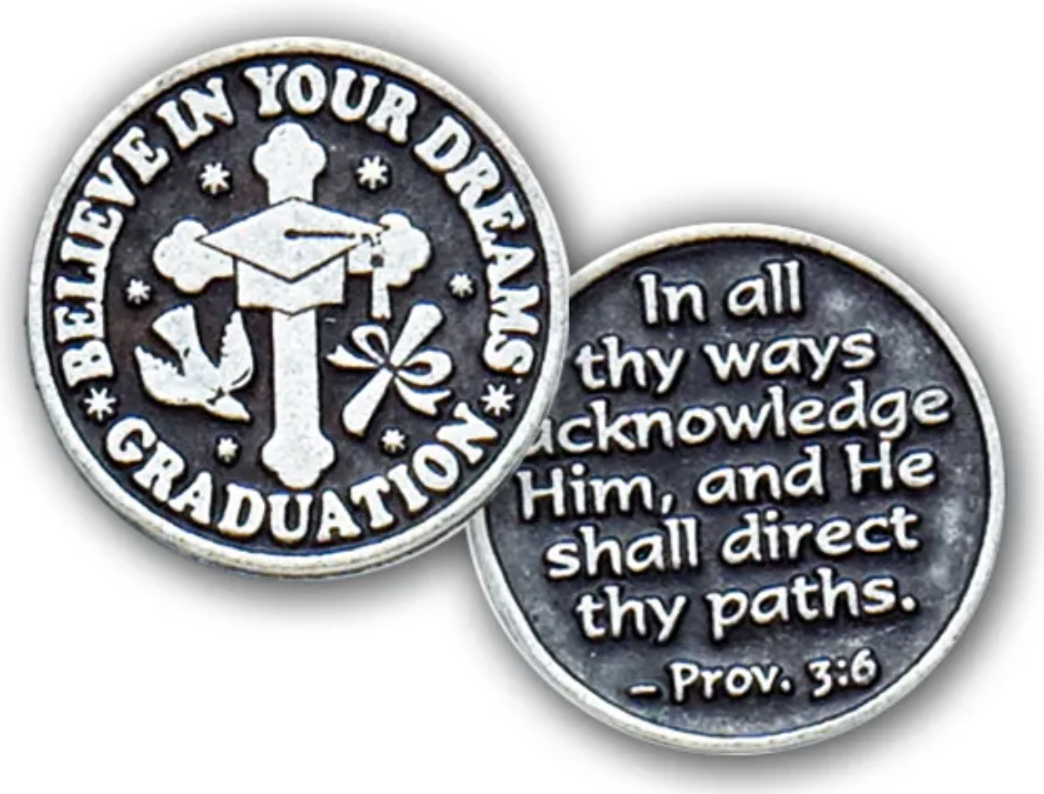 Graduation Pocket Token – Celtic Cove Catholic Bookstore