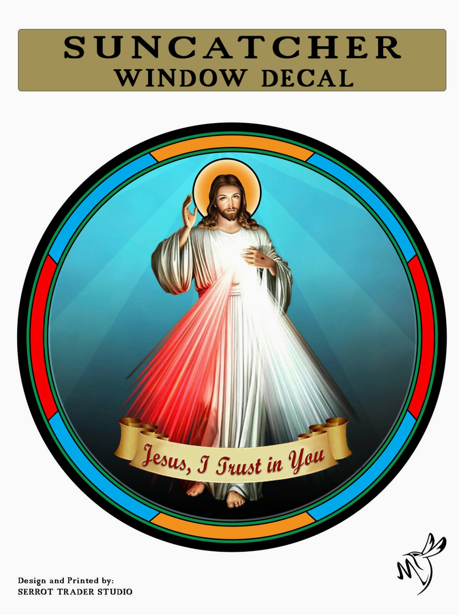 Divine Mercy Window Sticker – Celtic Cove Catholic Bookstore