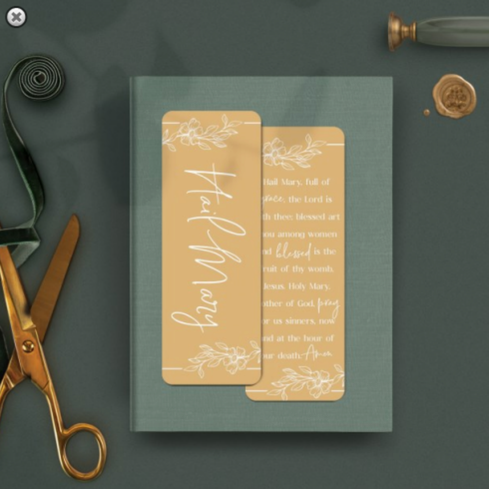 The Hail Mary Prayer Bookmark – Celtic Cove Catholic Bookstore