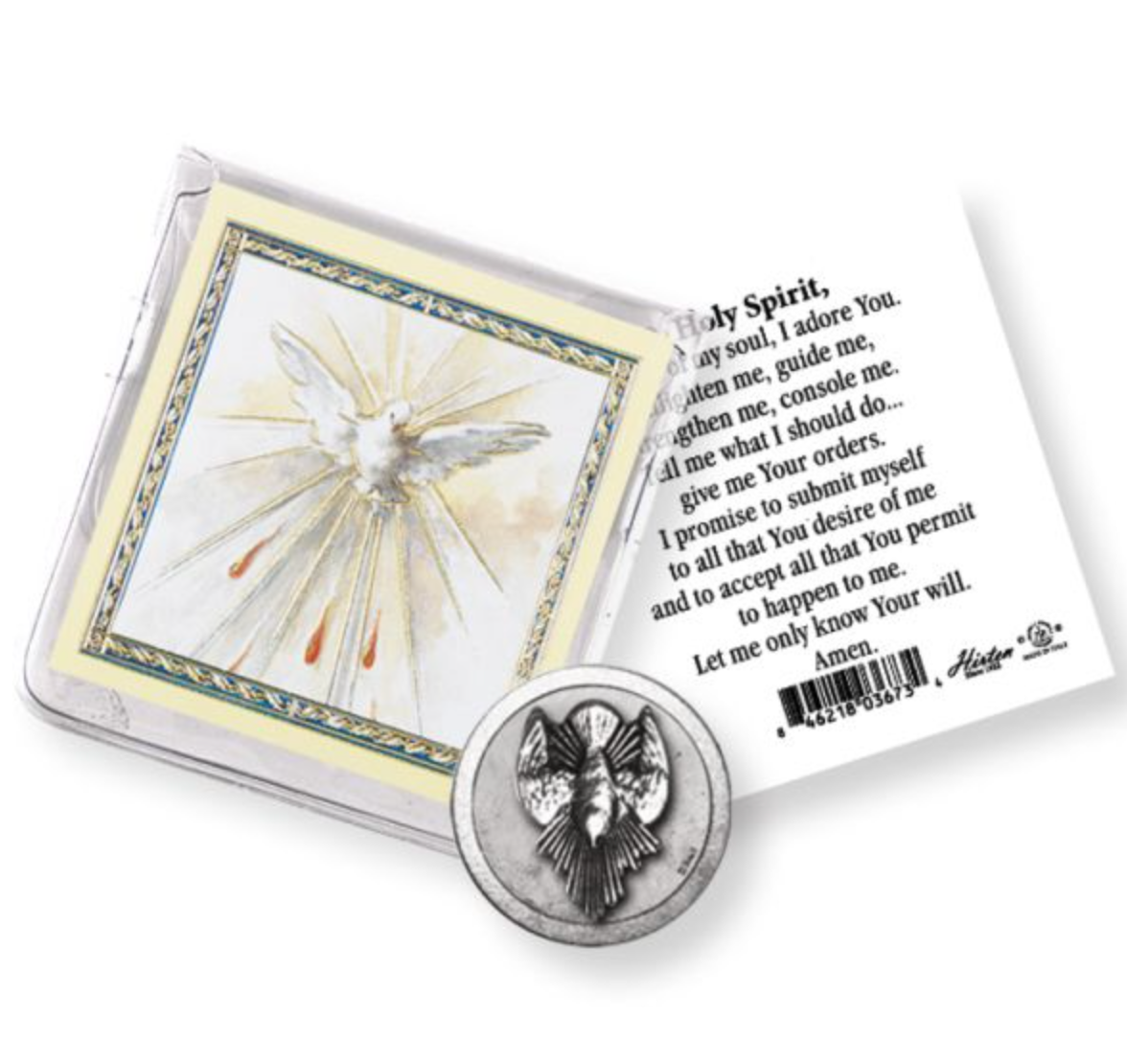 Holy Spirit Pocket Coin with a Holy Card in a Clear Pouch – Celtic Cove ...