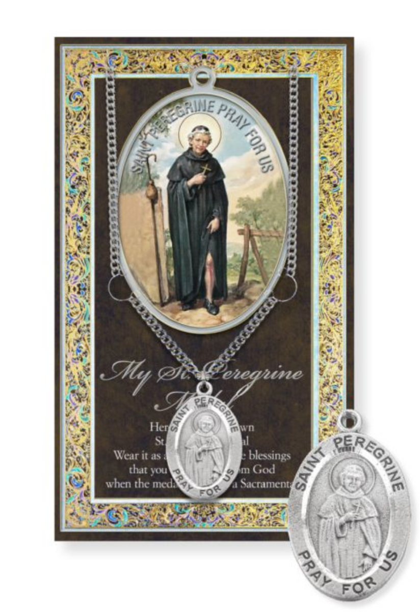 Saint Peregrine Biography and Picture Folder with Medal and Chain ...
